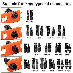 Geosiry 2 Pair Solar Connector Tool, Solar Panel Connector Assembly Tool for Solar Connectors, Solar Cables (2 Pairs Wrenches)