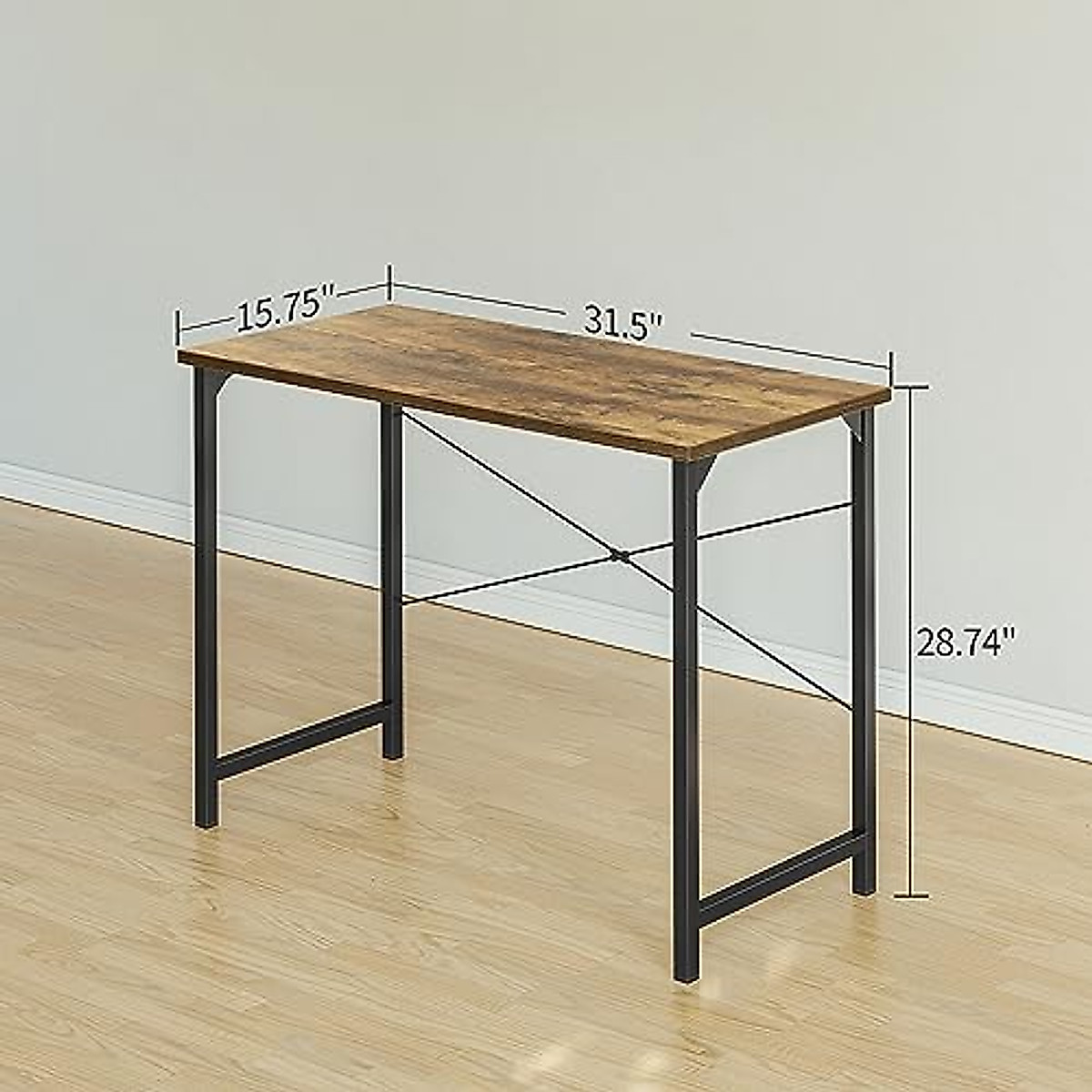 CubiCubi Computer Desk, 32 inch Small Home Office Desk for Small Spaces, Modern Simple Style for Home, Office, Study, Writing, Brown