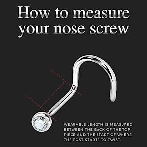 Forbidden Body Jewelry Set of 3 Nose Screws: 20g Surgical Steel Nose Rings with Ball, Button and Spike Tops