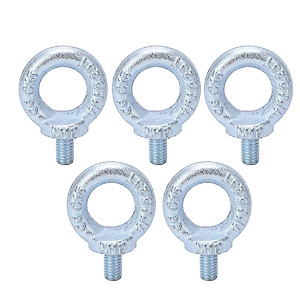Lifting Shoulder Eye Bolt, Clear Thread Q235 Steel 5PCS Eye Bolt Anti Uniform Force for Auto for Construction(M10)