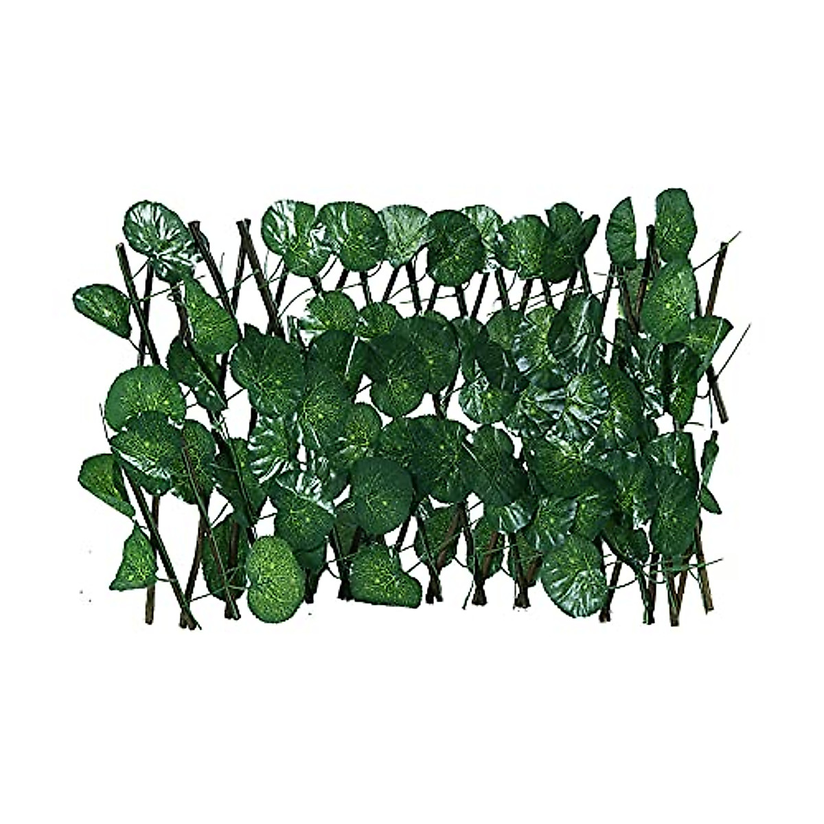 Vieoinas Expandable Faux Privacy Fence Screen, Artificial Garden Plant Fence UV Protected, Artificial Leaf Faux Ivy Expandable for Outdoor Indoor Use Garden Fence Backyard Home Decor (B)