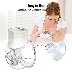 10pcs Flange Inserts, 13/15/17/19/21mm Silicone Breast Pump Flange Insert Wearable Breast Pump Accessories Compatible with Medela/Spectra/TSRETE/Momcozy S9/S12/S9Pro/S12Pro