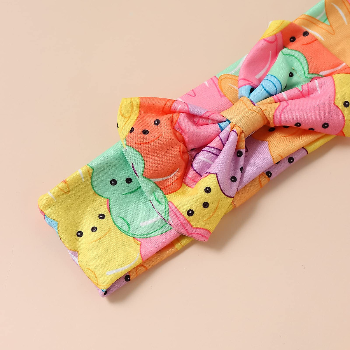 Noubeau Toddler Baby Girl Easter Outfits Ruffle Letter Rabbit Print Dress Shirt Top Leopard Bell-Bottom Flare Pant Headband (White, 18-24 Months)