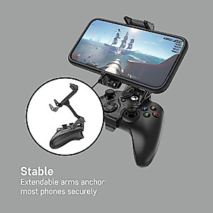OtterBox Mobile Gaming Clip for Xbox One, Xbox Series X|S, Xbox Elite Series 2, and Xbox Core Wireless Controllers - (BLACK/GREY)