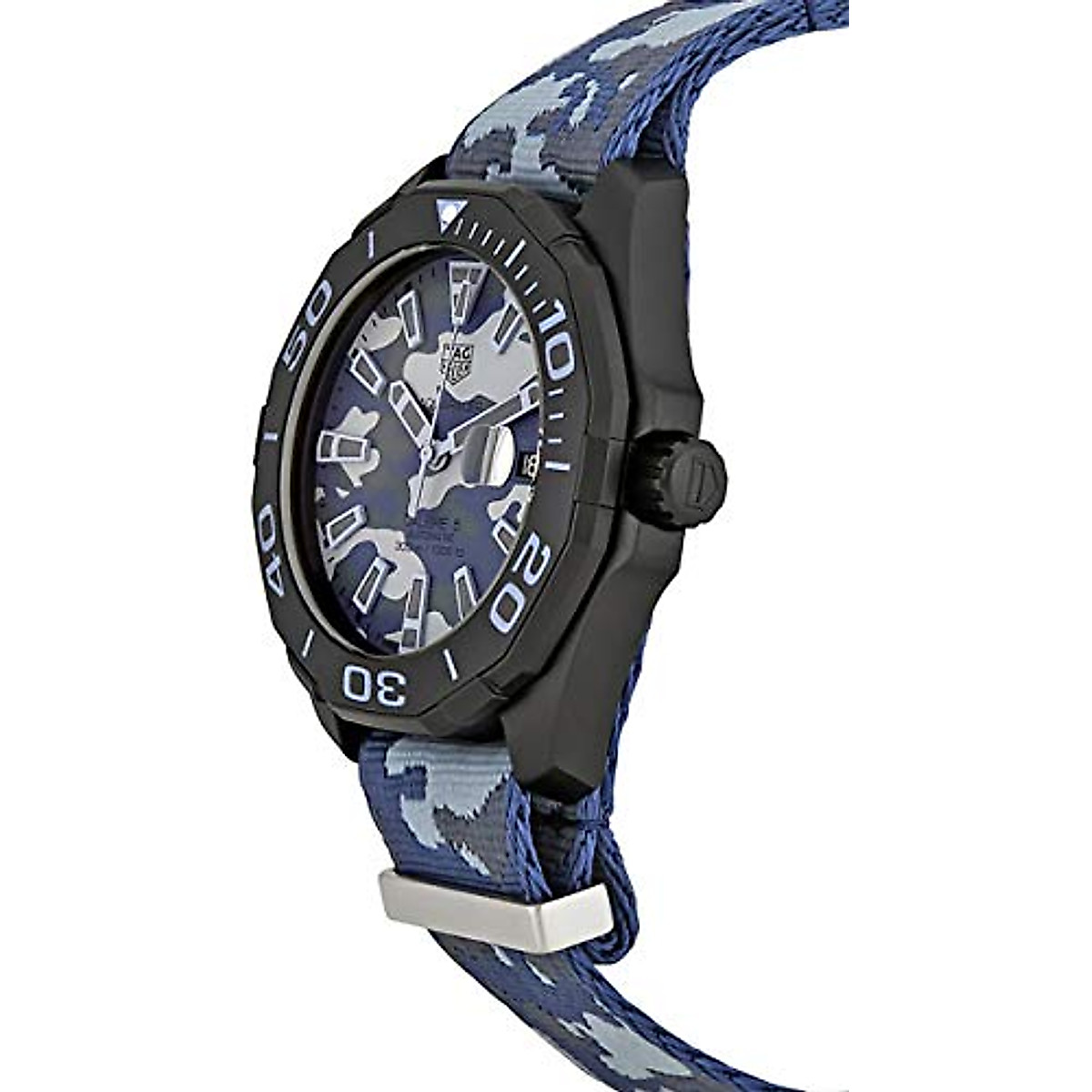 Tag Heuer Aquaracer Blue Camouflage Dial Automatic Mens Watch WAY208D.FC8221