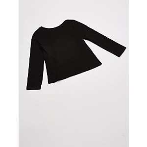 The Children's Place baby girls And Toddler Long Sleeve Basic Layering T-shirt T Shirt, Black/Tidal/White 3 Pack, 18-24 Months US