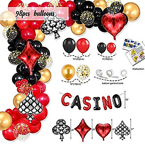 Casino Theme Party Decorations, Casino Birthday Party Decorations Supplies, Las Vegas Party Decorations, Poker Happy Birthday Backdrop, Casino Honeycomb Centerpieces, Casino Balloons Garland