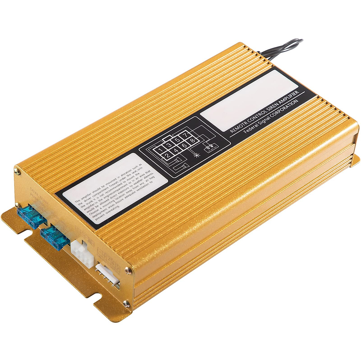 VEVOR Police Fire Emergency Warning Alarm, 400W 8 2 Horn, Black