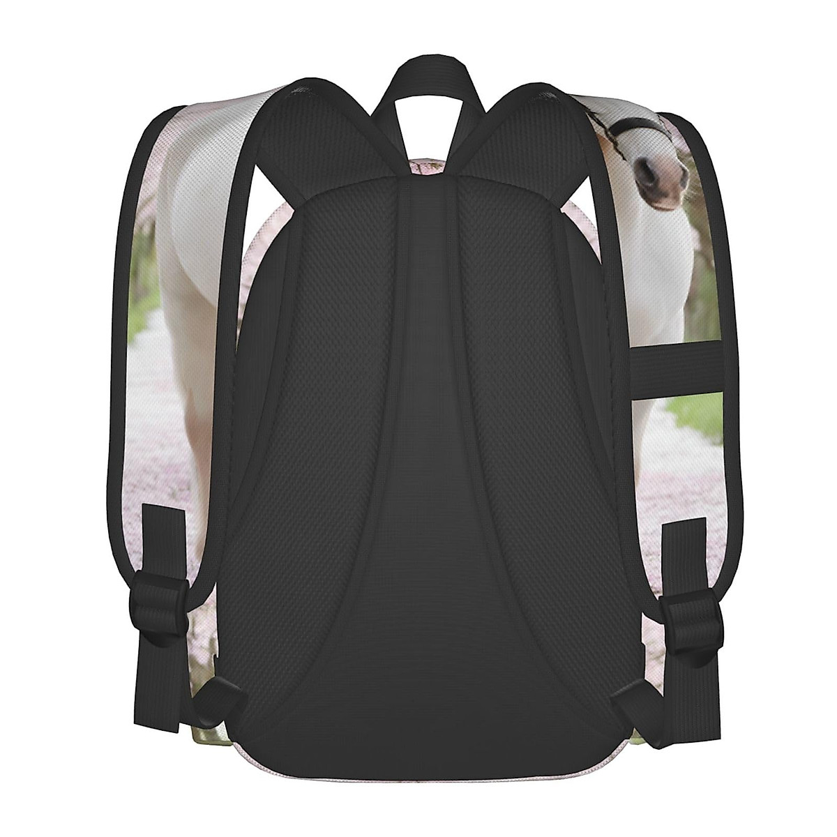 FeHuew 16 inch backpack 3D Animal White Horse Laptop Backpack Full Print School Bookbag Shoulder Bag for Travel Daypack