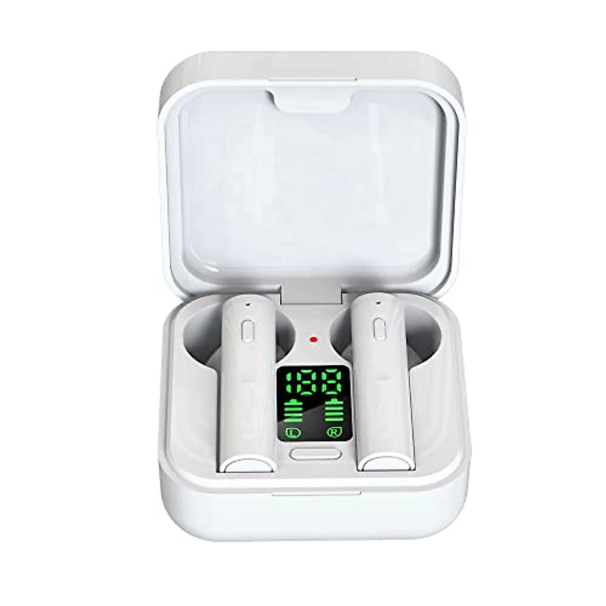 Wireless Earbuds with Solar Charger Case LED Digital Display Bluetooth 5.0 Headphones Waterproof Lightweight