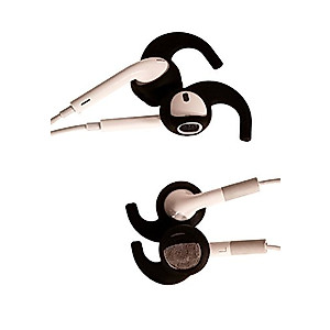 Far End Gear BudLoks Earphone Sport Grips for Apple iPod and Earpod Style Earbuds - AirPods, iPhone 3/4/5/6, Black