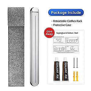 ZMYCJ Clothes Drying Rack Retractable Clothes Rack Laundry Room Organization and Storage Wall Mounted Folding Drying Rack Clothes Hanger for Drying Clothes Laundry Hanging Rack Indoor