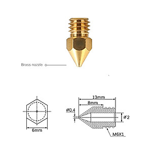 Creality Original Ender 3 S1/Pro Series 15pcs Nozzle with 5pcs Silicone Sock, 5pcs MK Nozze, 5pcs Brass Nozzle, 5pcs MK8 Nozzle, for Creality Sprite Extruder/Ender 3 S1/Ender 3 S1 Pro/Ender 3 S1 Plus