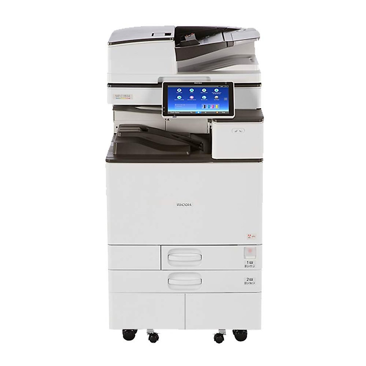 Ricoh Aficio MP C3004 Color Laser Multifunction Copier - A3/A4, 30ppm, Copy, Fax, Print, Scan, Auto Duplex, Network Connectivity, 2 Trays, Stand, Comes with Pre-installed PostScript 3 Supplement (Renewed)