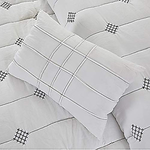 Amrapur Overseas 5-Piece Eve Embroidered Garment Washed Comforter Set Ivory King