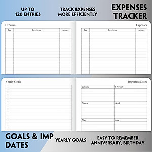 2024-2025 Academic Planner - Weekly and Monthly Planner July 2024 - June 2025, Holidays, Contacts and Notes Pages, Vegan Leather Cover, Elastic Closure, 5.5”x8.25”, Grey