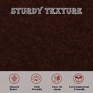 AYOHA Runner Rug 2' x 6' Indoor/Outdoor Carpet Runners, Hallway Kitchen Entryway Bedroom Area Rugs with Natural Non-Slip Rubber Backing, Garage mat, Chocolate Brown (Available for Custom Sizes)