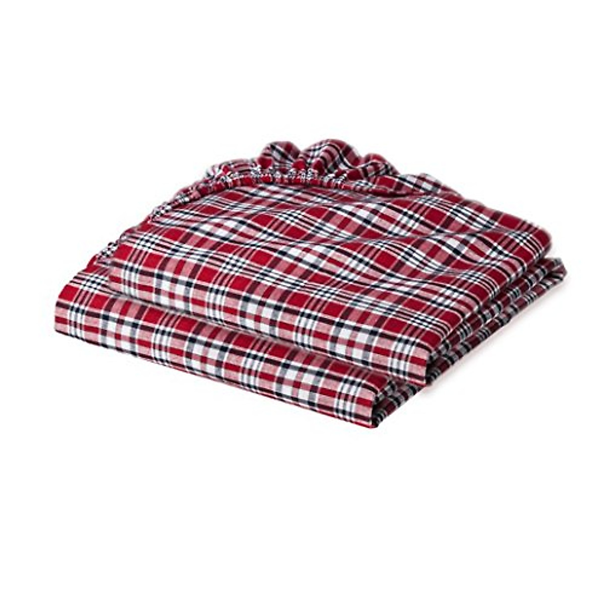 Bacati Crib Fitted Sheet, Red Plaids Yarn Dyed (Pack of 2)