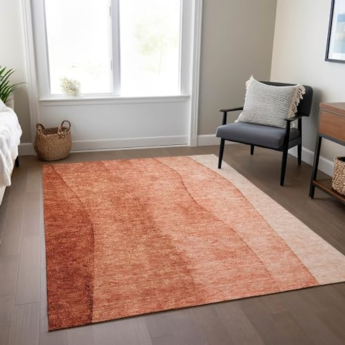 Addison Rugs Chantille ACN690 Paprika 5' x 7'6" Indoor Outdoor Area Rug, Easy Clean, Machine Washable, Non Shedding, Bedroom, Entry, Living Room, Dining Room, Kitchen, Patio Rug