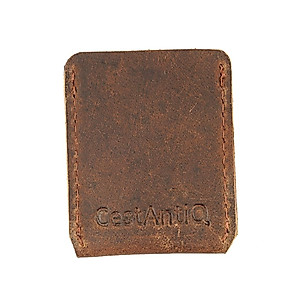 CestAntiQ Leather Double Edge Safety Razor Head Protective Sheath,Brown Shaving Razor Travel Cover, Safety Razor Head Guard, Leather Razor Case, Double Edge Razor Protector, Shaving Accessories Pouch