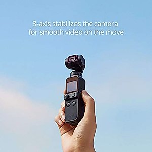 DJI Pocket 2 Creator Combo, 3 Axis Gimbal Stabilizer with 4K Camera, 1/1.7" CMOS, 64MP Photo, Face Tracking, YouTube, Vlog, Portable Video Camera for Android and iPhone, Black