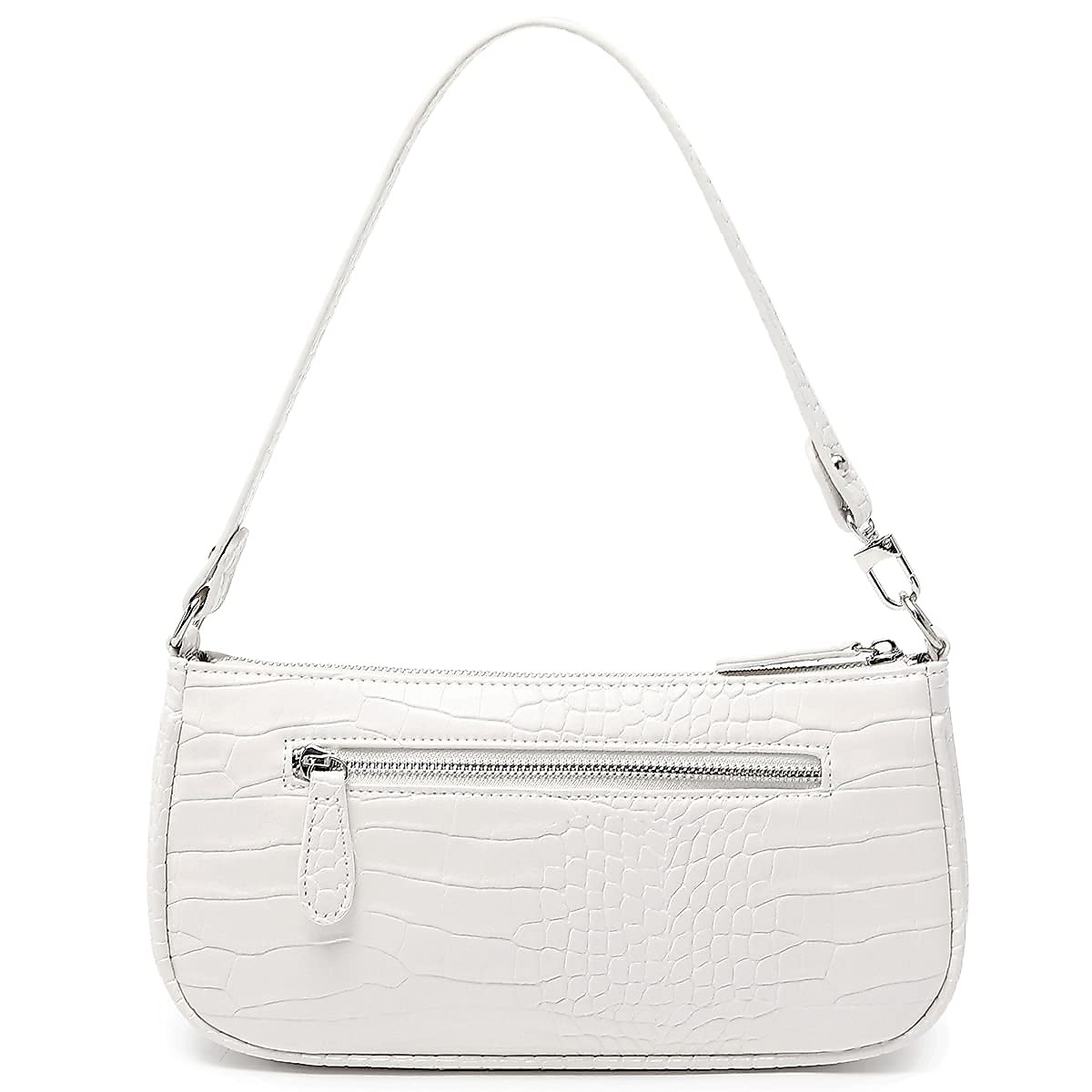 Shoulder Bags for Women Small Y2K White Purse Tote Handbag Clutch 90s Retro Classic