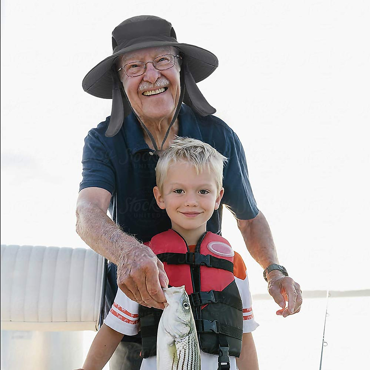 Double Couple Sun Hats for Men Women Fishing Hat UPF 50+ Breathable Waterproof Wide Brim Hat