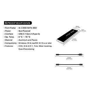 Archgon 480GB External RGB SSD Drive USB 3.1 Gen.2 Max. Read and Write Up to 500MB/S Model C503RGB (480GB, RGB)