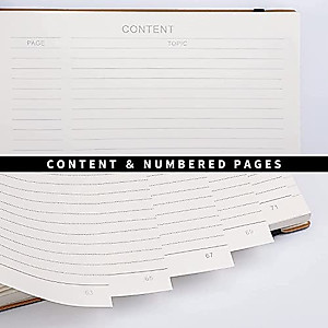 RETTACY Large Thick Journal for Writing - 320 Numbered Pages B5 Lined Journal Notebook with 100GSM Lined Paper,PU Leather,Softcover,Inner Pocket,7.6'' X 10''-Orange