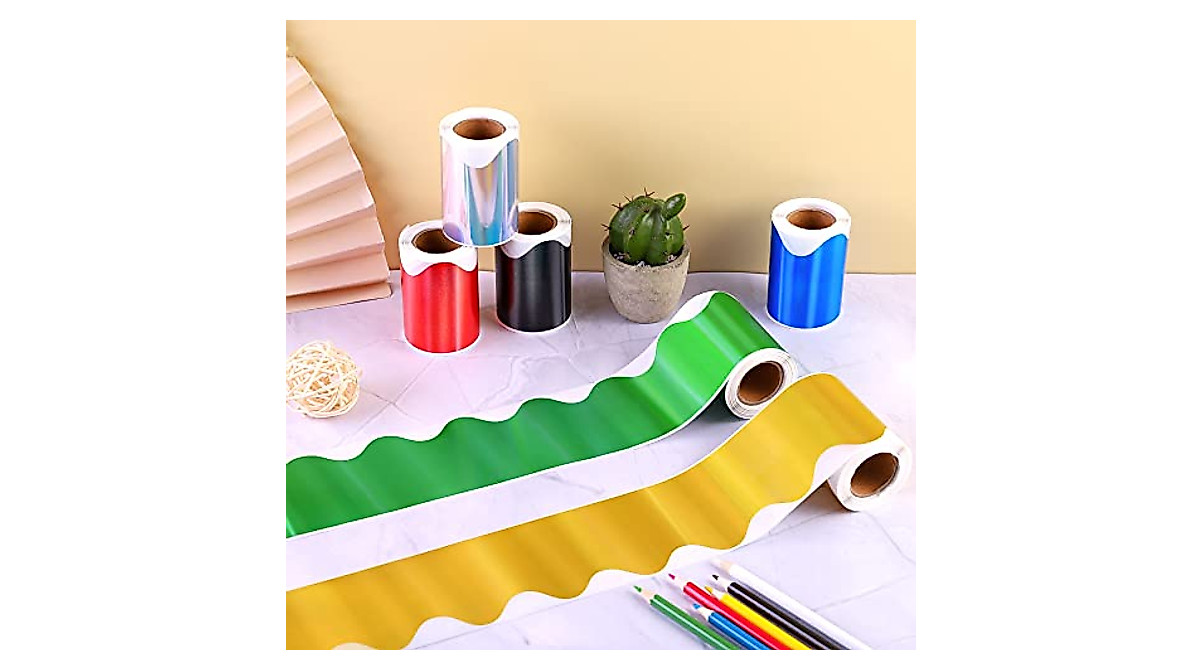 Vibrant 6 Rolls 197 Feet Bulletin Board Border - HOBBY HORSE