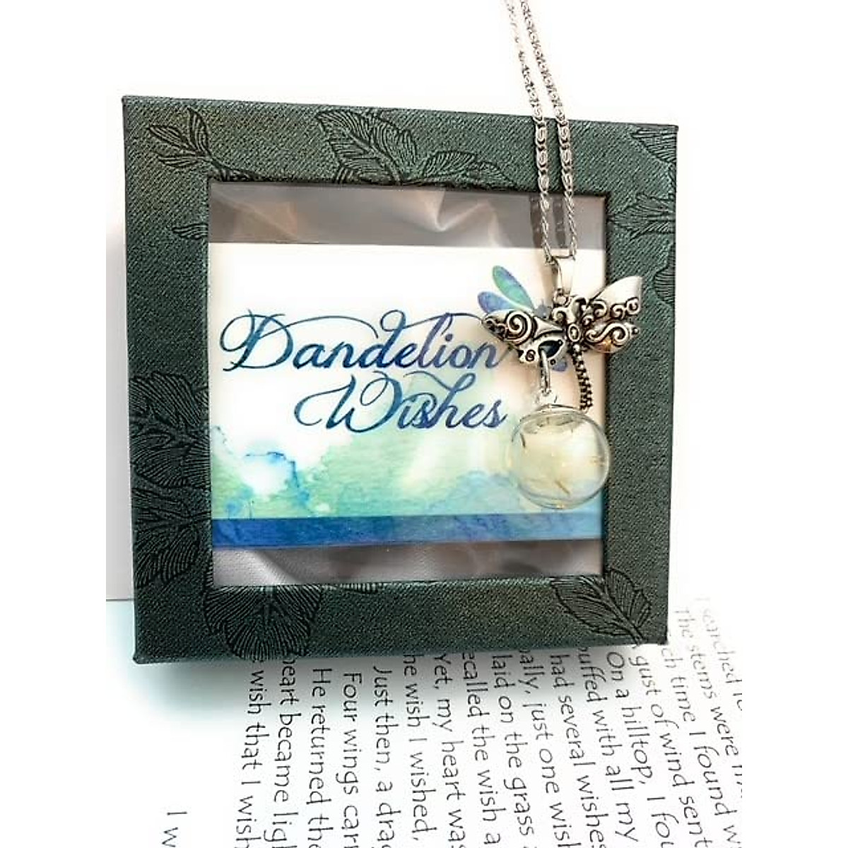 Smiling Wisdom - A Dandelion Wish of Joy Greeting Card and Real Seeds Gift Set - Goodbye, Birthday, Retirement, Journey, Graduation - Women - Dragonfly Dandelion Dangle