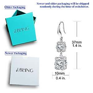 SBLING Platinum-Plated Cubic Zirconia Drop Earrings - Gifts for Women