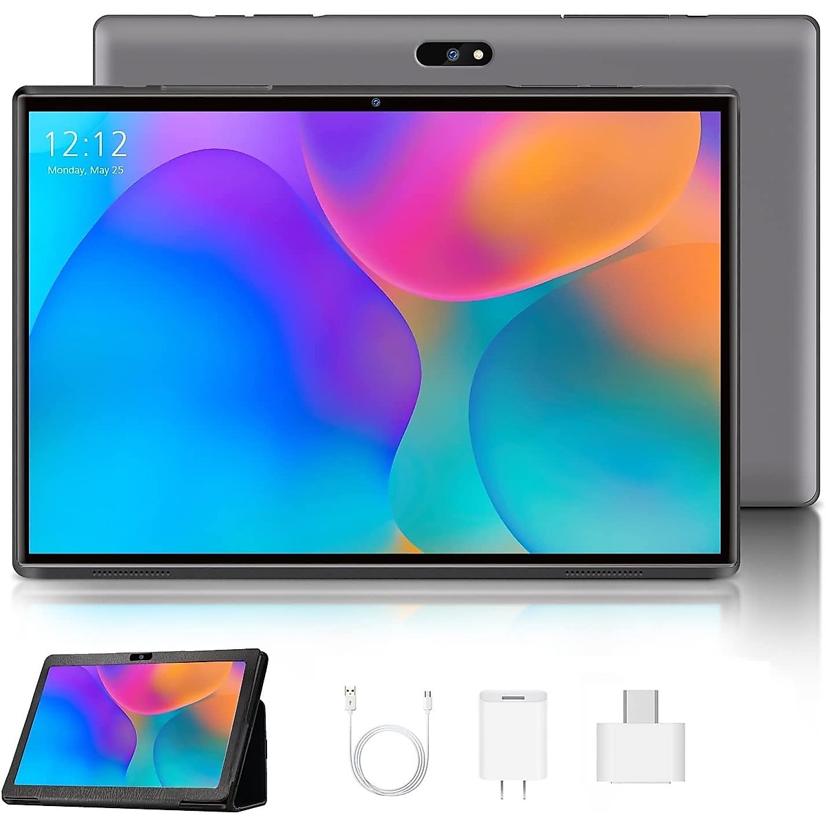 AOYODKG 2023 Upgraded Tablet 10", Android 10 Tablet with Keyboard 128G ROM Storage,4G Cellular Tablet with Sim Card Slot,Octa-Core 1.8Ghz Tablet 10.1 inch,13MP Dual Cameras,GPS Bluetooth WiFi Tablet