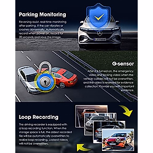 LAMTTO 4K Dash Cam Built in WiFi GPS, 4K+ 2K Front and Rear Dash Camera for Cars, Car Camera with 3.16" Touch Screen, Dual Sony Night Vision, Voice Recognition,170° Wide Angle, APP, 64GB Memory Card