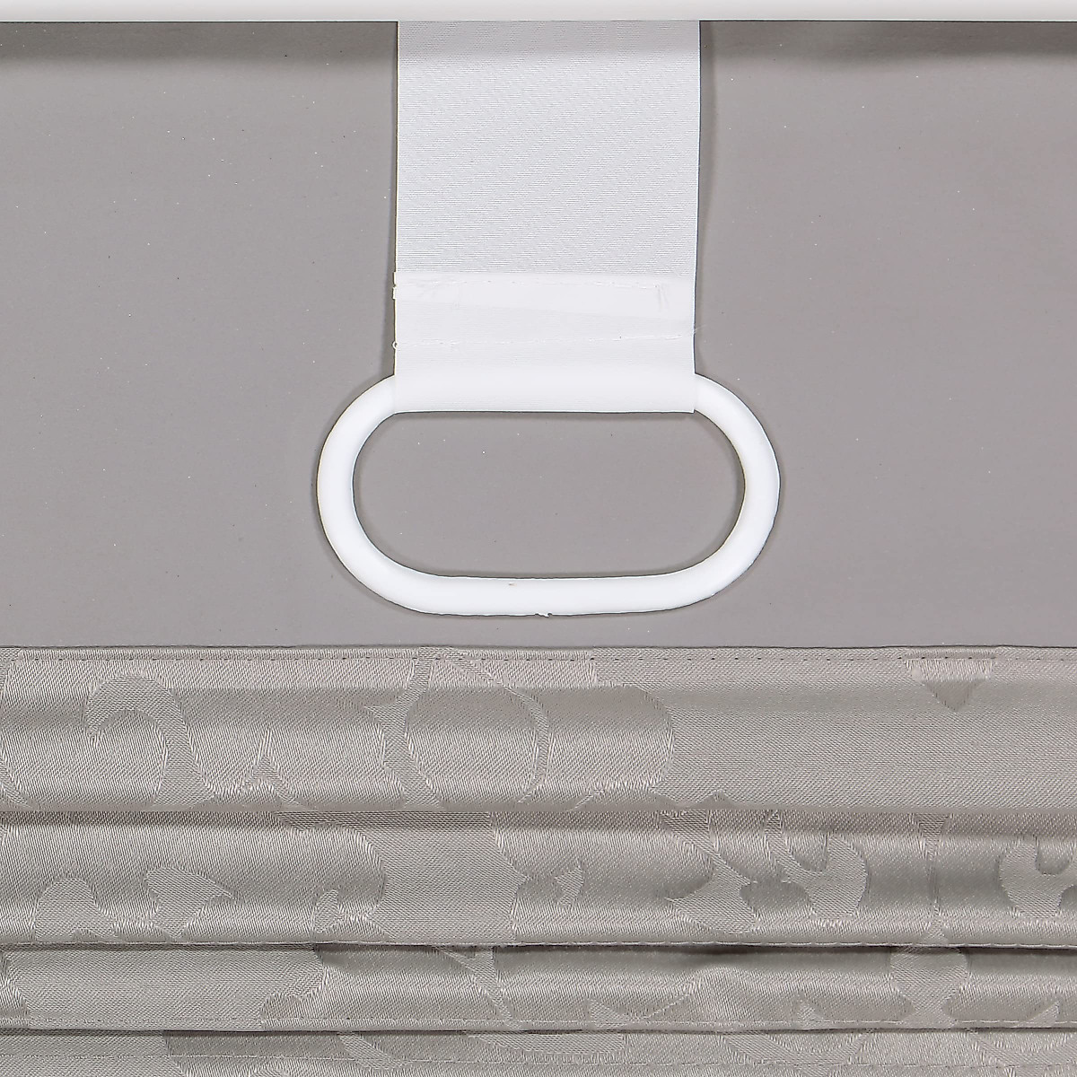 ECLIPSE Carlton Damask Blackout Cordless Lined Window Roman Shade for Living Room, 35 in x 64 in, Silver