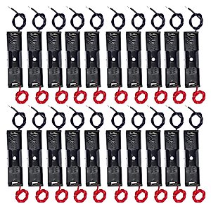 AEDIKO 20pcs AA Battery Holder 1x 1.5V AA Battery Holder 1 Solt AA Battery Holder with Wires
