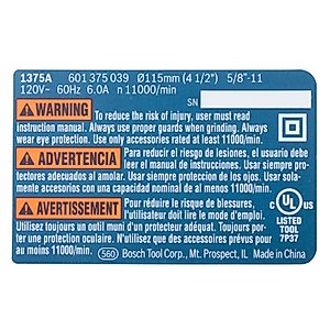 Bosch Parts 1619P00641 Nameplate