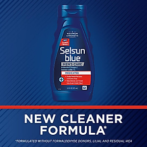Selsun Blue Men's Care Medicated Antidandruff Shampoo, Maximum Strength Scalp Treatment With Selenium Sulfide, 11 fl. oz.