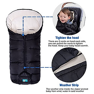 Yobee Weatherproof Toddler Footmuff, Universal Sleeping Bag for Stroller, Comfortable Warm,Temperature Adjustable,100% Safe Toddler Footmuff, Toddler Bunting Bag