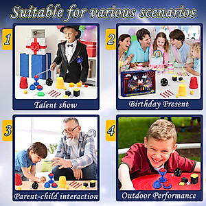 Skirfy Magic Tricks-Magic Kit for Kids Age 6-8,Magic Set with Magician Costume,Magic Wand, for Kids Boys Girls Ages 6 7 8 9 10 11 12