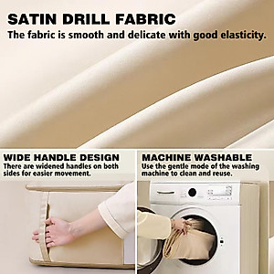 Dannir Clothes Storage Bag, Ultra Space Saving Self Compression Organizer for Blanket, Quilt, Pillow, X-Large Zipper Comforter Storage Bags with Mesh Window, Home Essentials, Cream