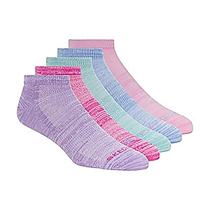 Skechers womens 5 Pack Low Cut Socks, Pink/Aqua Sky, 9 11 US