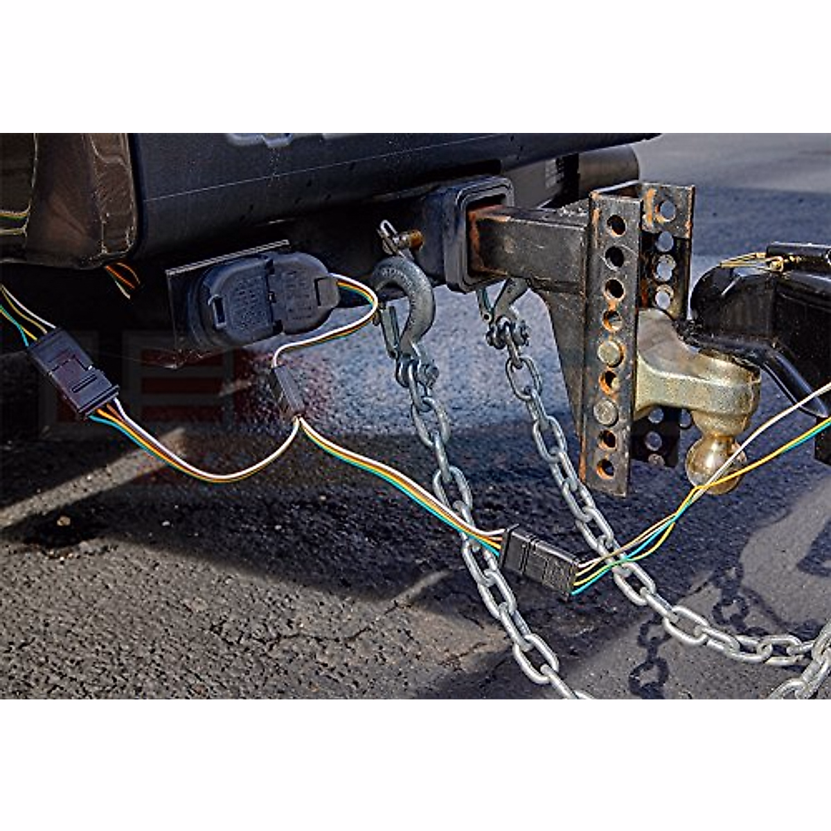 LEDGlow Truck Flat 4 Pin Y-Splitter Adapter Trailer Harness - Powers Both Tailgate LED Light Bars & Trailer Lights