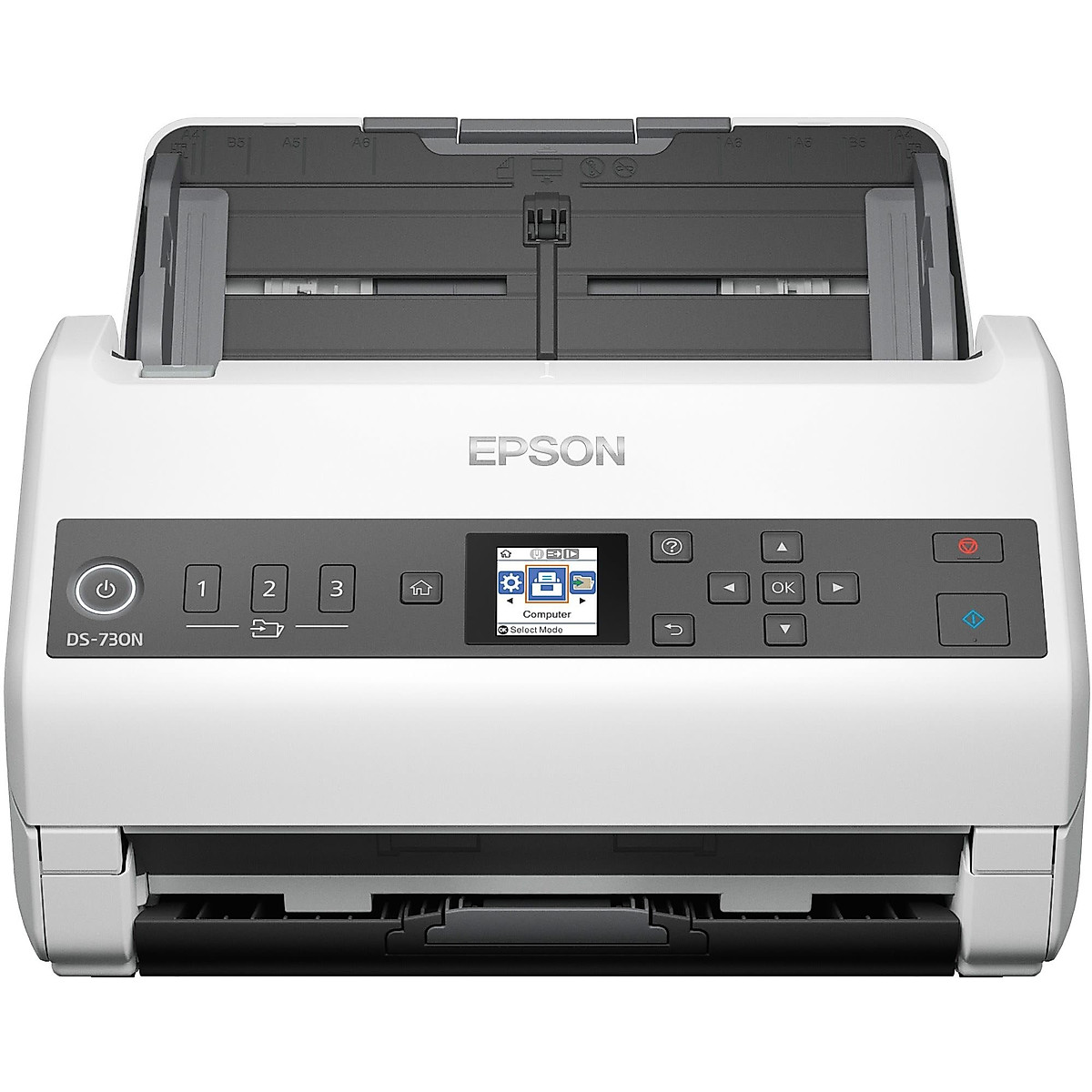 Epson DS-730N Network Color Document Scanner, 100-page Auto Document Feeder (ADF), Duplex Scanning