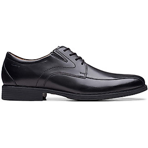 Clarks Men's Whiddon Pace Oxford, Black Leather, 11