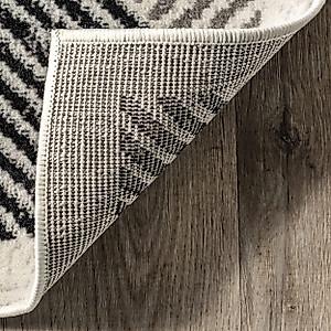 nuLOOM 12' x 15' Indoor Performance Area Rug, Stain-Resistnat, Pet and Kid Friendly, Durable, High-Traffic, Charline Grey/Ivory