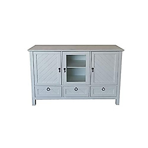 Kings Brand Furniture Evans Sideboard Buffet Console Table Storage Cabinets, White