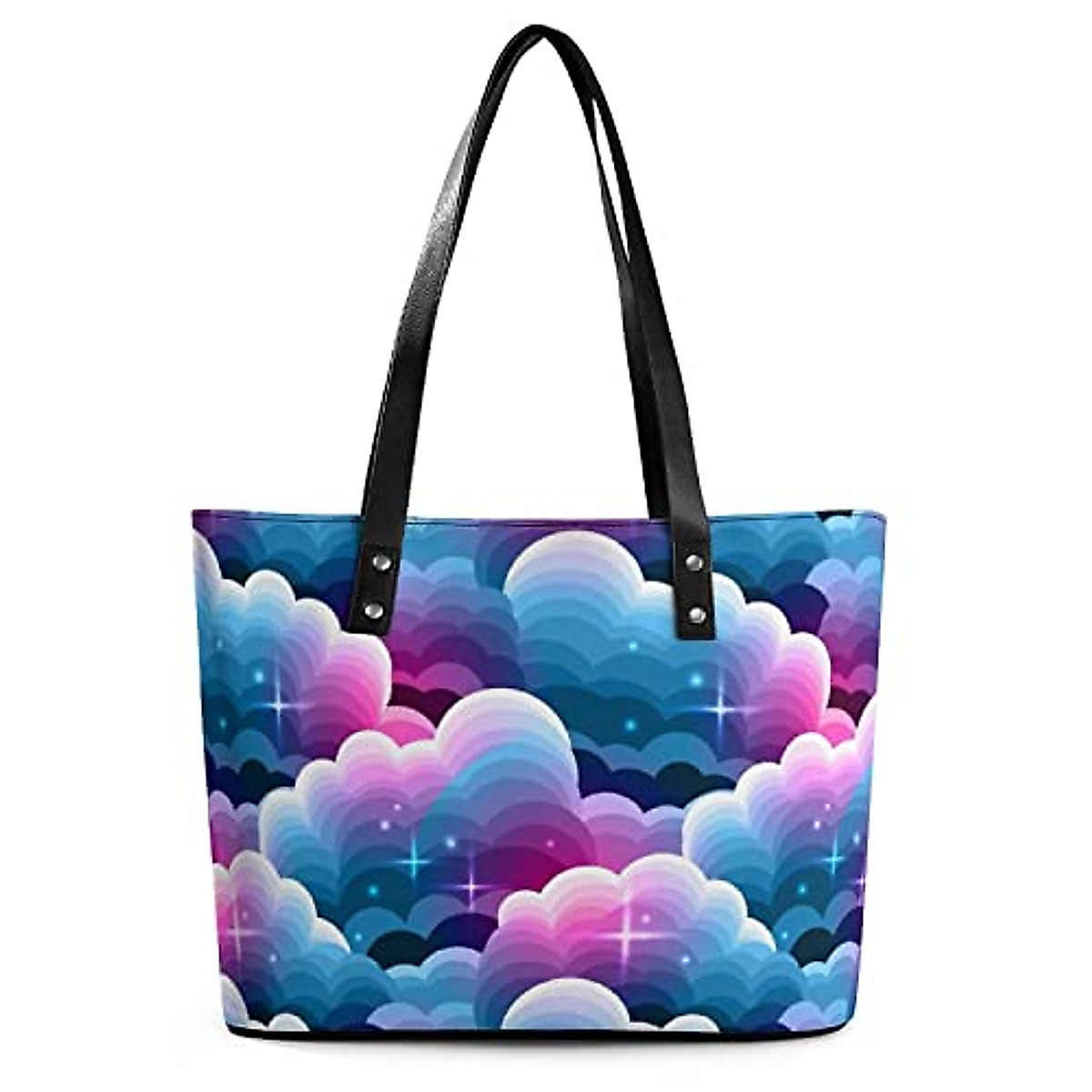 Womens Handbag Clouds Leather Tote Bag Top Handle Satchel Bags For Lady