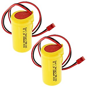 (2-Pack) 1.2V 1800mAh Emergency/Exit Lighting Battery Fits and Replaces Lithonia ELB0320, Lithonia ELB1P201NB, ANIC1493, Lithonia 1009S00-MZ