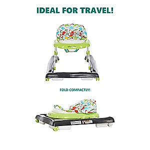 Dream On Me 2-in-1 Ava Baby Walker, Easy Convertible Baby Walker, Walk Behind, Height Adjustable Seat, Added Back Support, Detachable Slate, Green